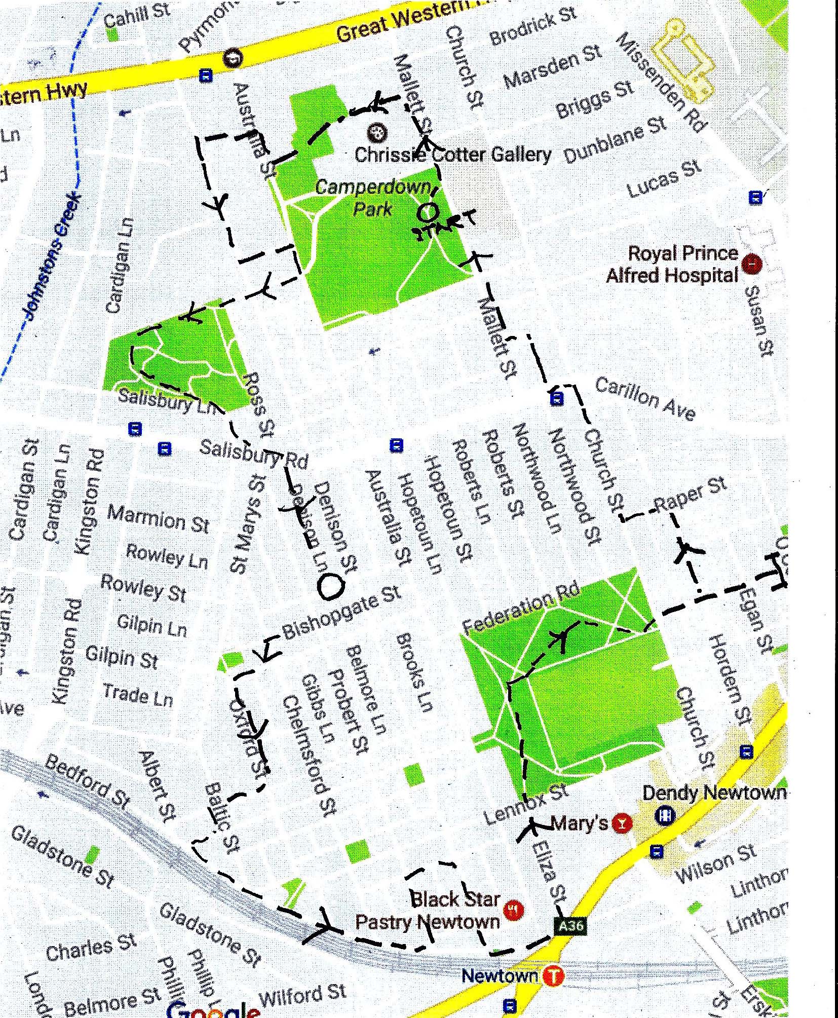 trail-map - Full Moon Hash Sydney